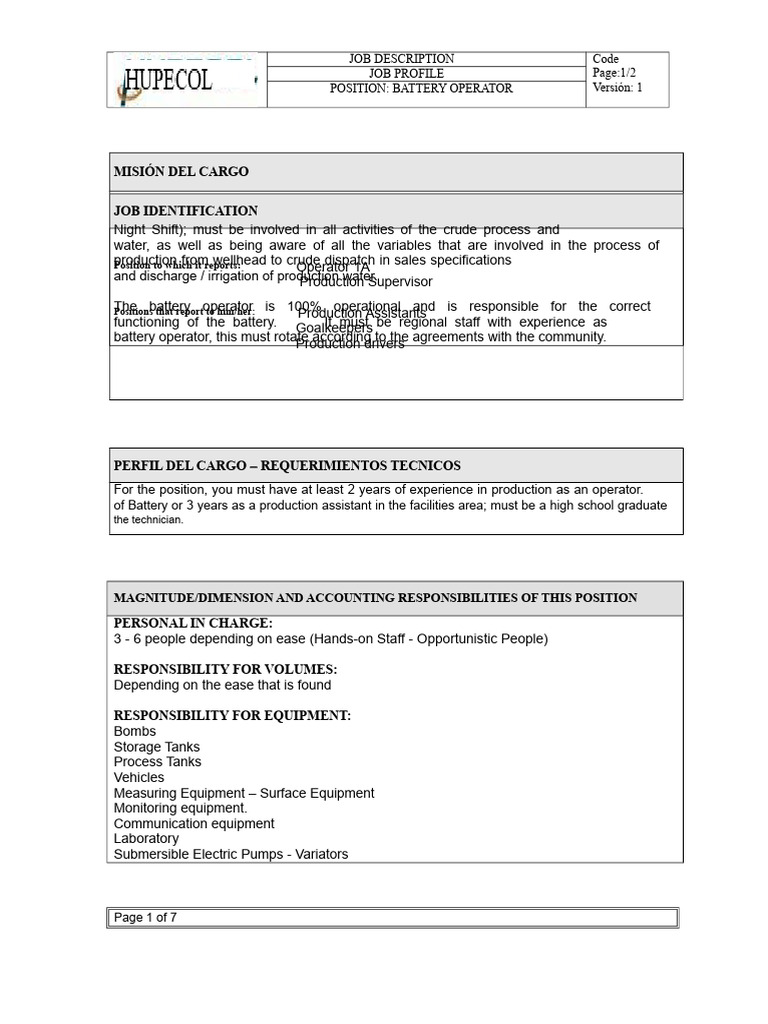 Battery Operator Functions | PDF | Laboratories | Oil Tanker