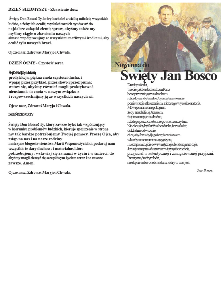 Nowenna Do Św. Jana Bosko | PDF