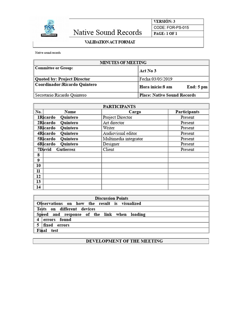 Final Client Validation Act | PDF
