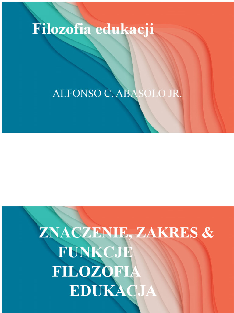 Filozofia Edakacji | PDF