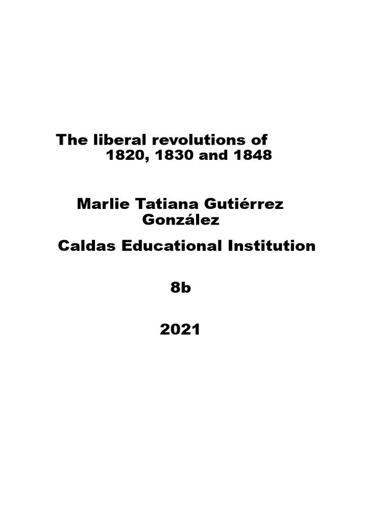 Liberal Revolutions: 1820, 1830, 1848 | PDF | France | Absolute Monarchy