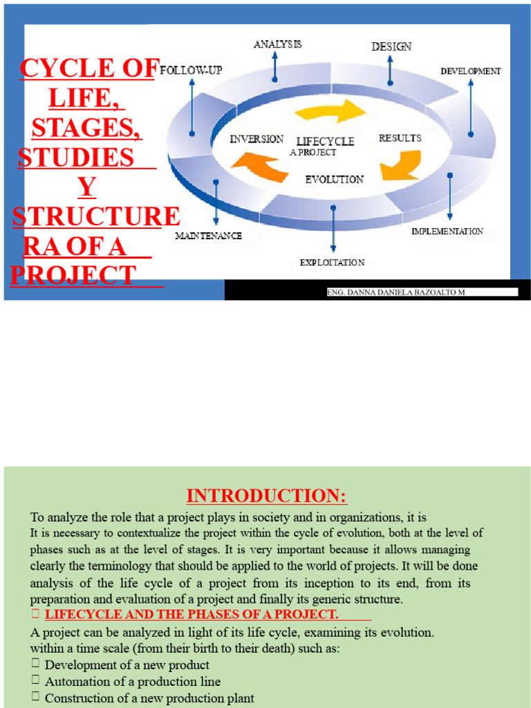 Life Cycle, Stages, Studies, and Structure of A Project | PDF ...