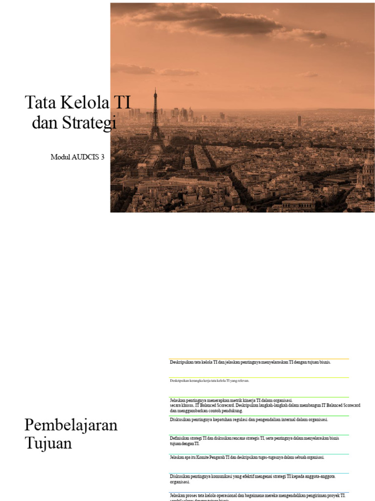 Tata Kelola TI dan Strategi Bisnis | PDF