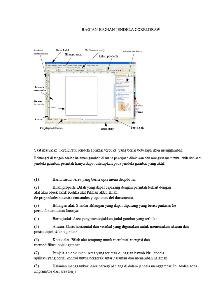 Bagian-Bagian Jendela CorelDRAW | PDF