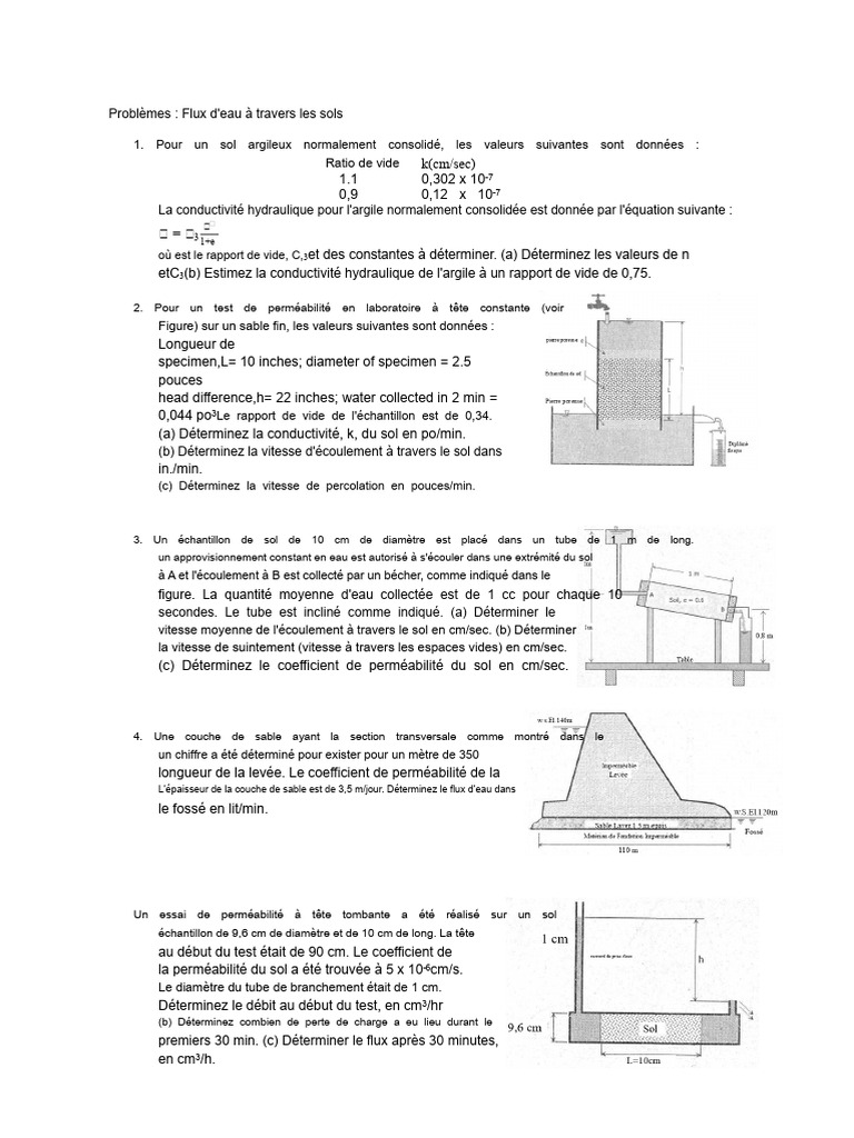 Conductivité et perméabilité des sols | PDF | Génie géotechnique ...