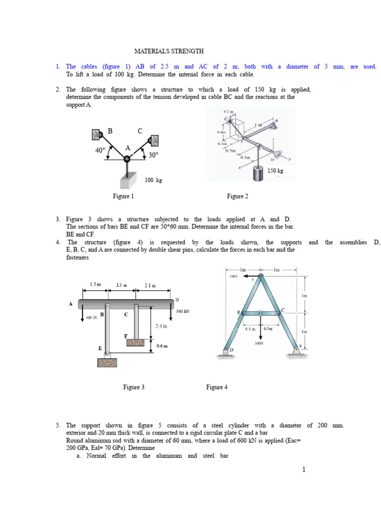 Materials Strength Analysis and Calculations | PDF | Strength Of ...