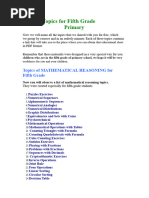 Fifth Grade Educational Topics List | PDF | Division (Mathematics ...