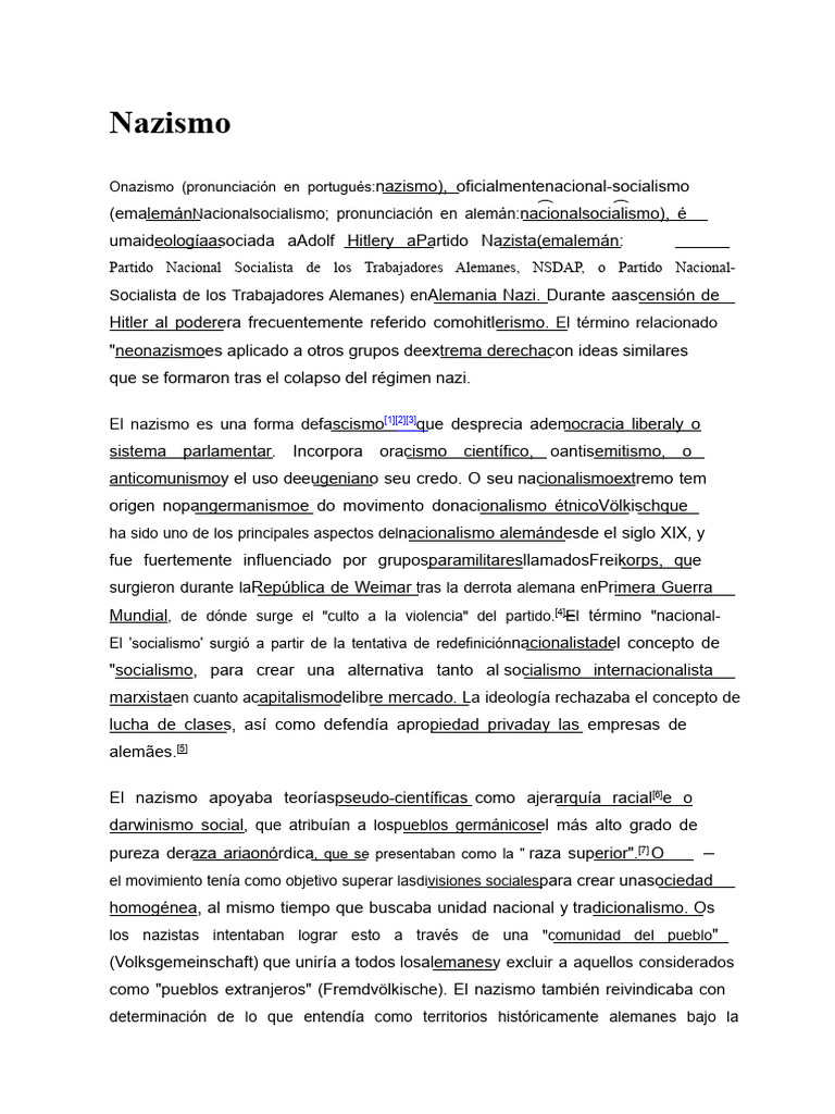 Nazismo | PDF | nazismo | Alemania nazi
