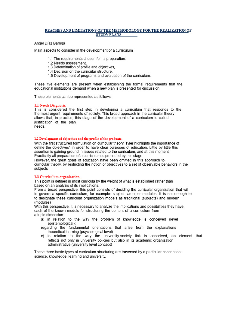 Scope and Limitations of The Methodology For The Implementation of ...