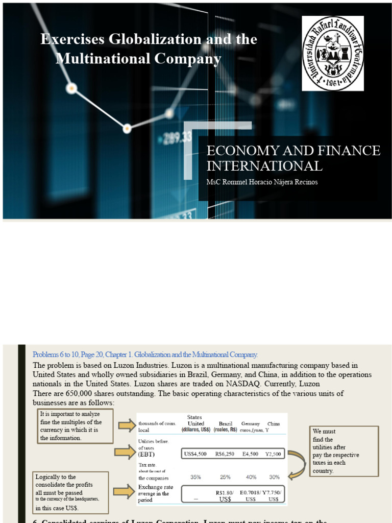 Exercises Globalization and Multinational Companies EFI | PDF | Value ...