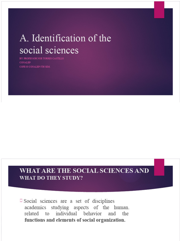 1.2 A Identification of The Social Disciplines | PDF | Social Sciences ...
