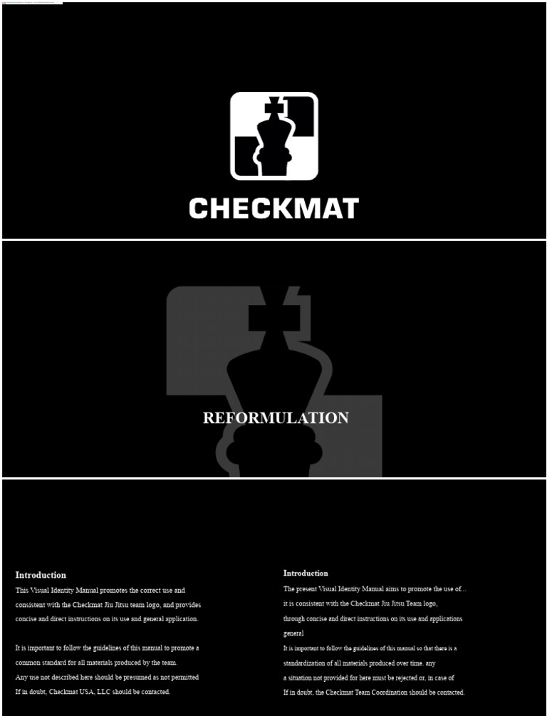 Checkmat Jiu Jitsu Visual Identity Guide | PDF | Logos | Typography