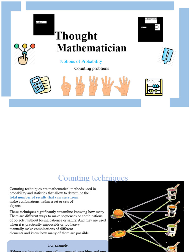 Counting Techniques in Probability | PDF | Permutation | Combinatorics
