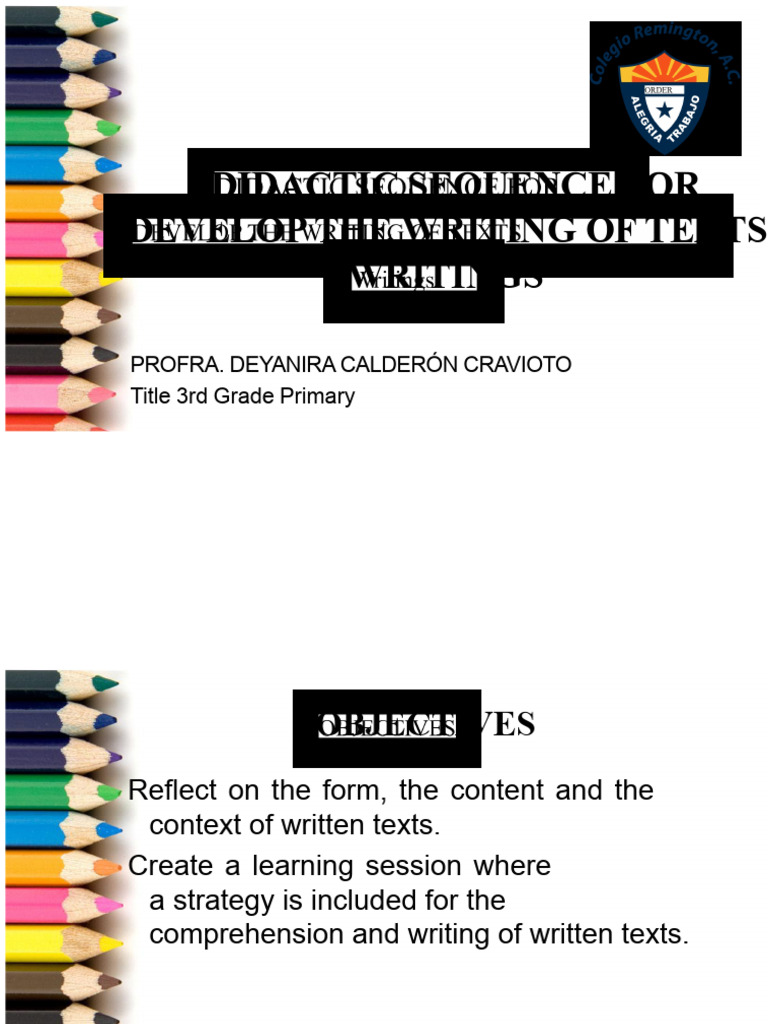 Didactic Sequence for Writing Written Texts | PDF | Pedagogy | Education Theory