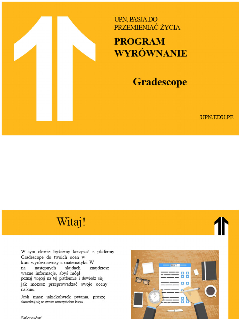 Wytyczne Gradescope - studenci upn | PDF