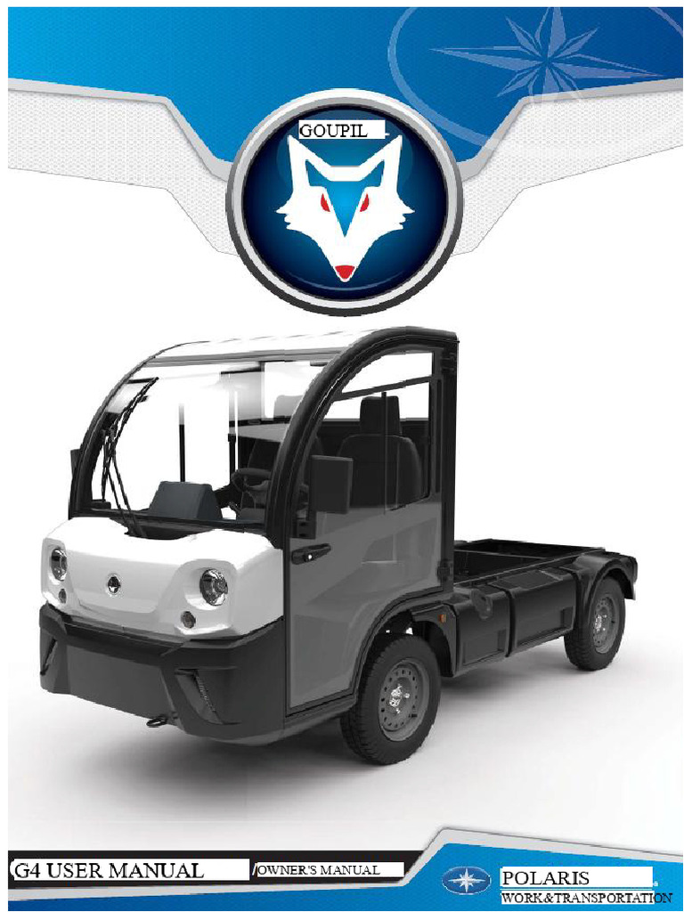 Goupil G4 Electric Vehicle User Manual | PDF | Driving | Brake