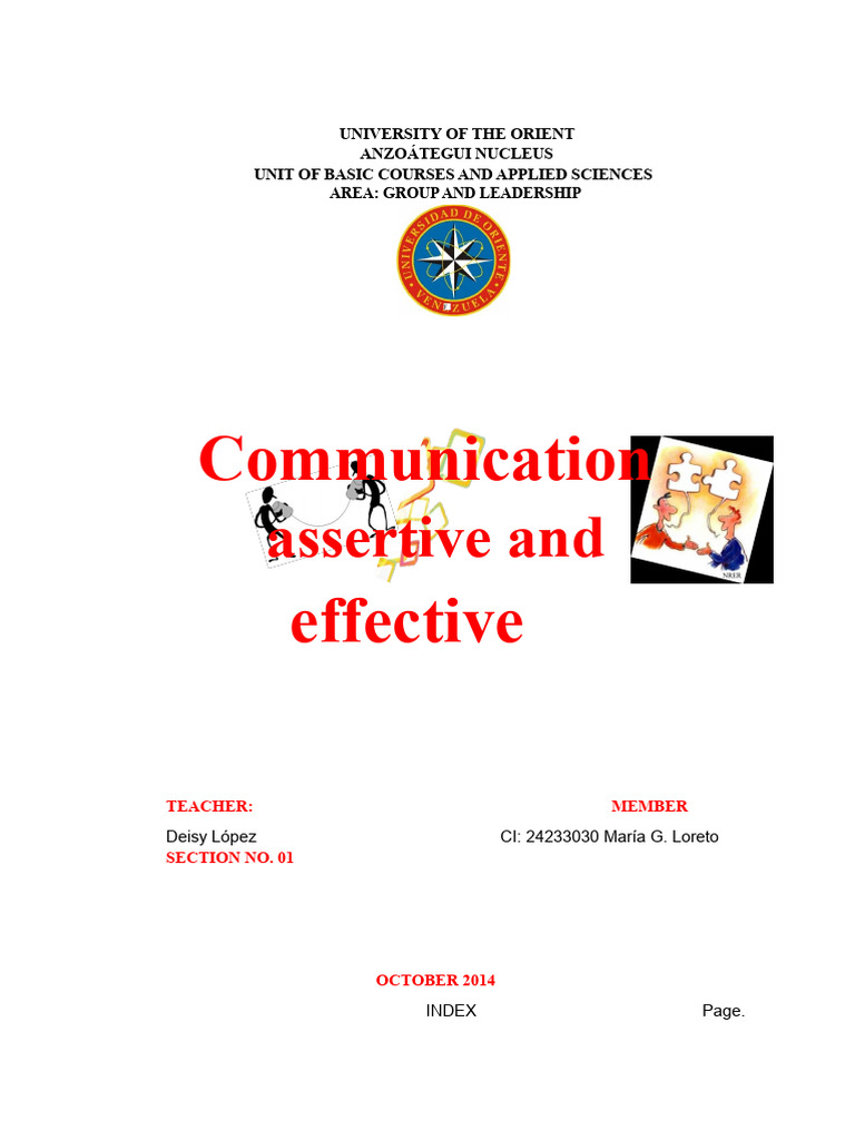 ASSERTIVE AND EFFECTIVE COMMUNICATION | PDF | Communication | Cognition