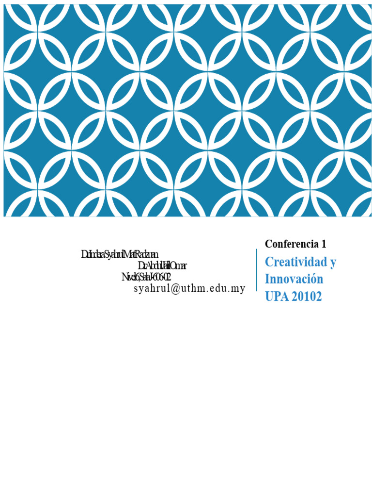 Conferencia 1 - Introducción a la Creatividad y la Innovación | PDF ...