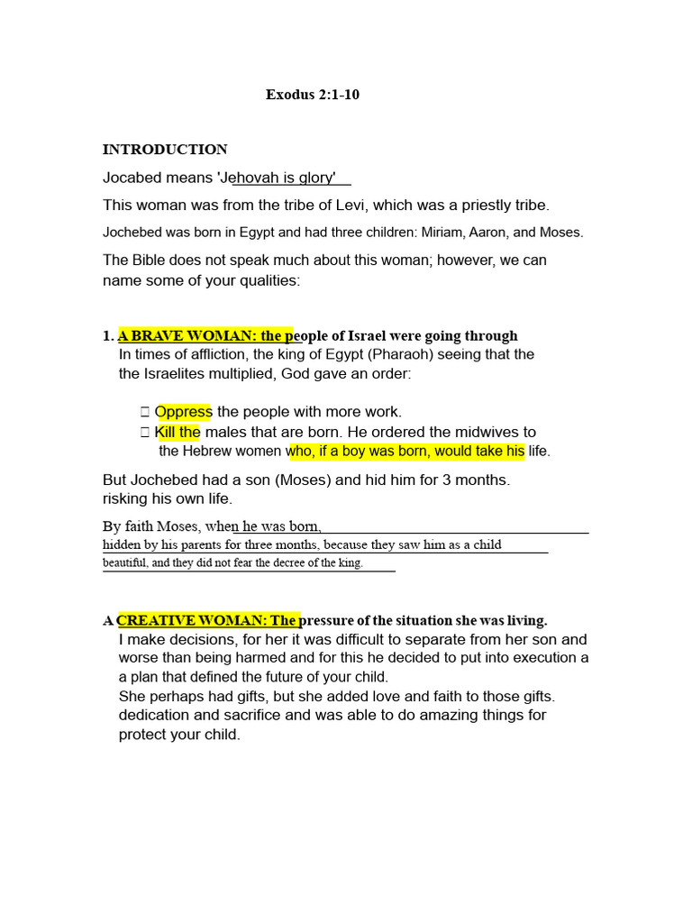 Jocabed | PDF