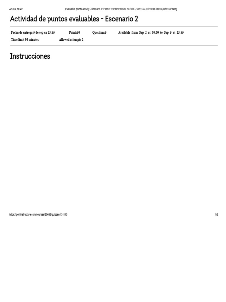 Evaluable Points Activity - Scenario 2 - FIRST THEORETICAL BLOCK ...