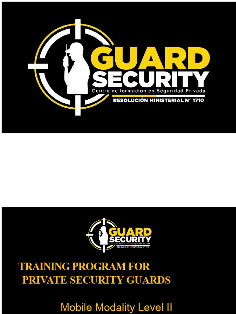 Mobile Security Guard Training Module | PDF | Risk | Securities