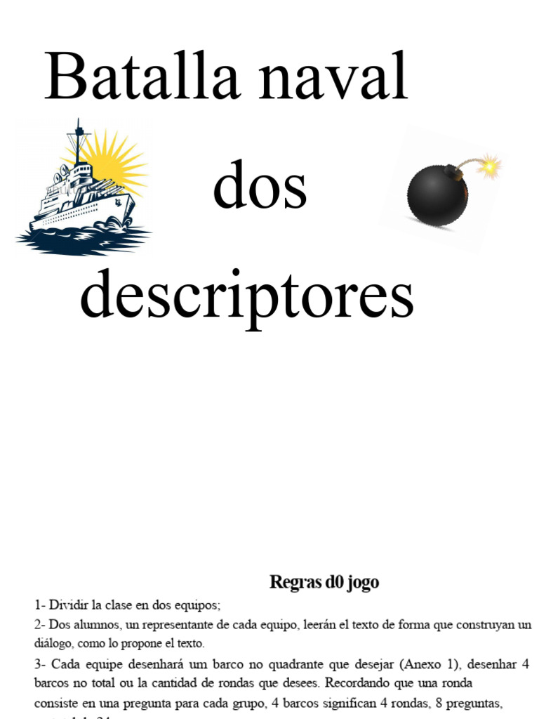 Batalla Naval de Los Descriptores | PDF