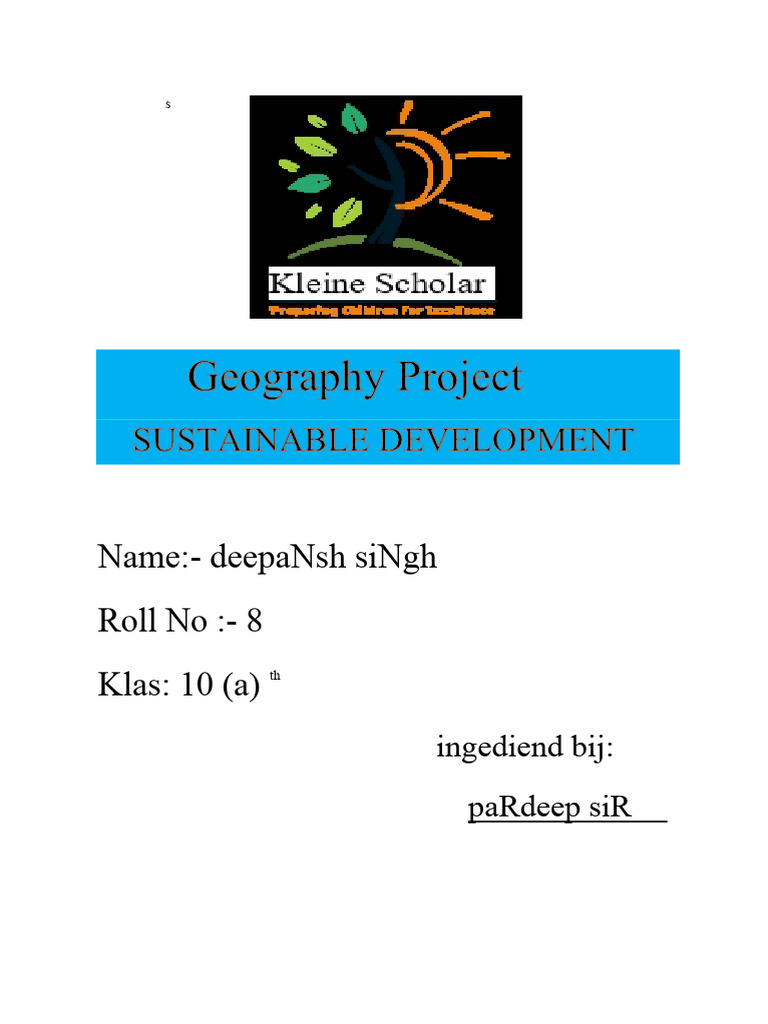 Project over Duurzame Ontwikkeling | PDF