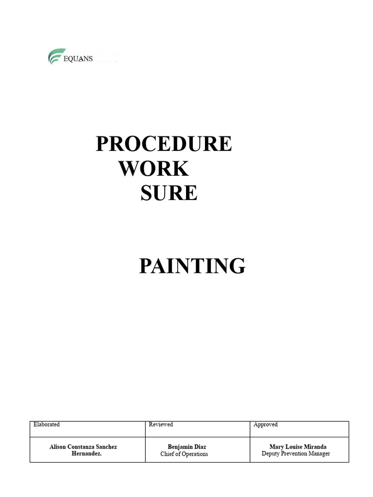 Painting Safety Procedures and Guidelines | PDF | Scaffolding | Paint