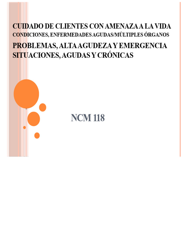 Ncm 118 Conferencia 1er Sem | PDF | Enfermería | Cuidado de la salud