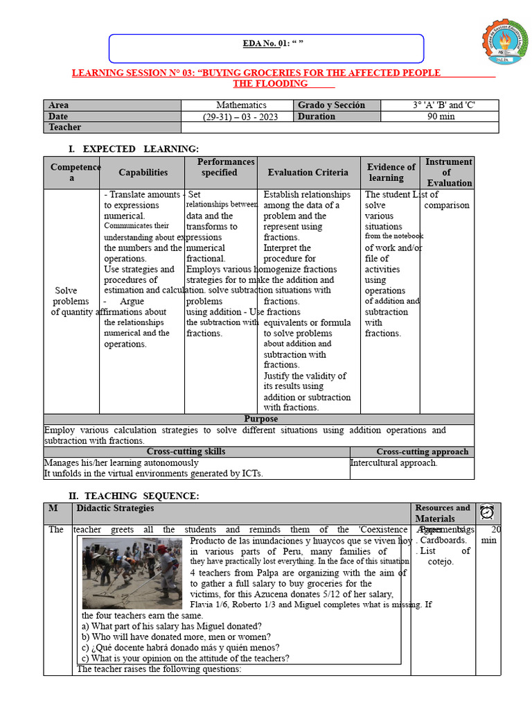 3°-SESSION 3 -1st grade of secondary education, addition and ...