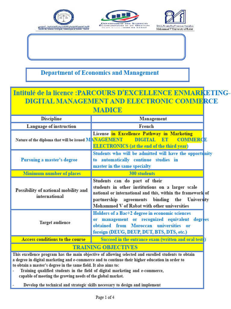 Bachelor's Degree in EXCELLENCE TRACK DIGITAL MARKETING MANAGEMENT E ...