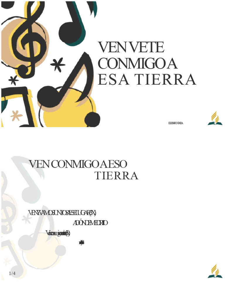 Ven, Ven Conmigo A Esa Tierra | PDF