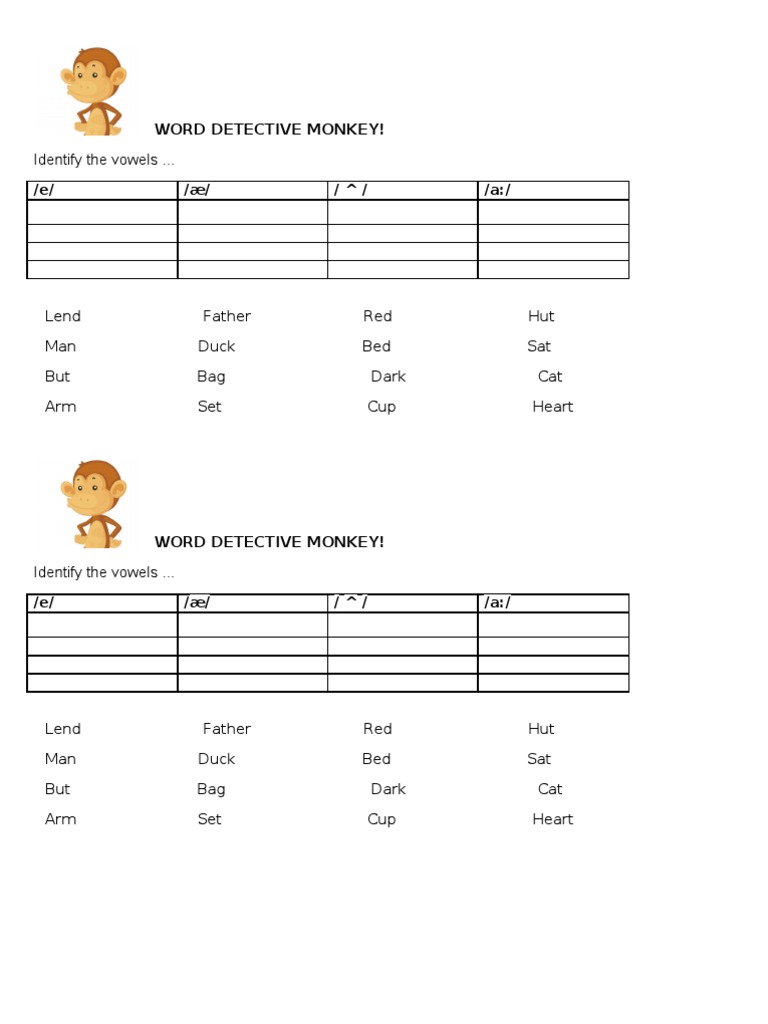 Word Detective Monkey | PDF