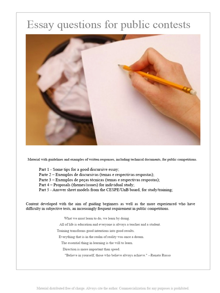 apostila_discursivas_para_concursos - TCU.pdf | PDF | Essays | Thesis