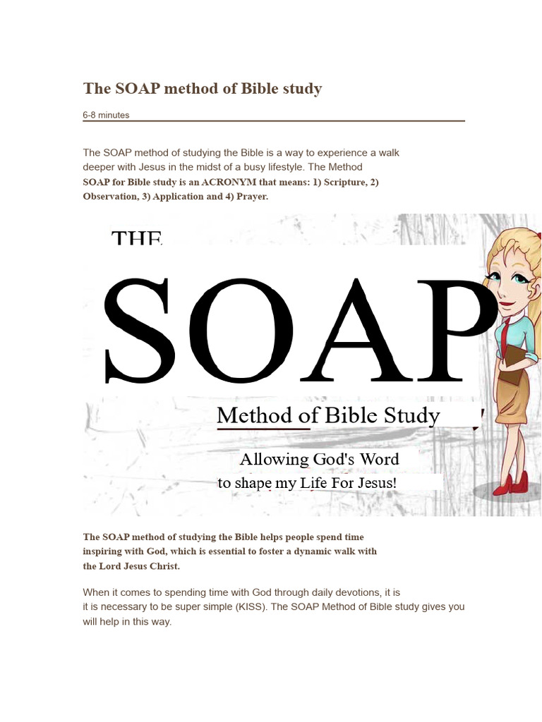 The SOAP method of Bible study | PDF | Prayer | Bible