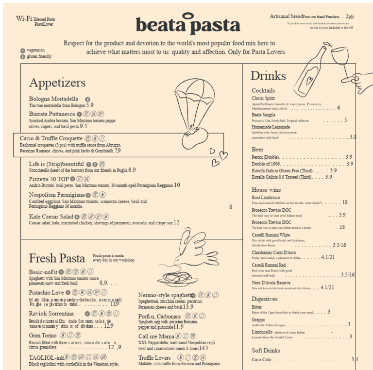 MENUs-BEATA-22-DEC-2023-ENG | PDF | Italian Cuisine | European Cuisine