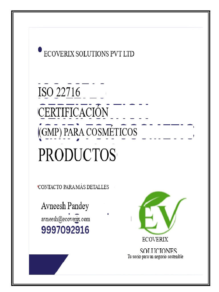Certificación ISO 22716: GMP Cosméticos | PDF | Calidad (comercial ...