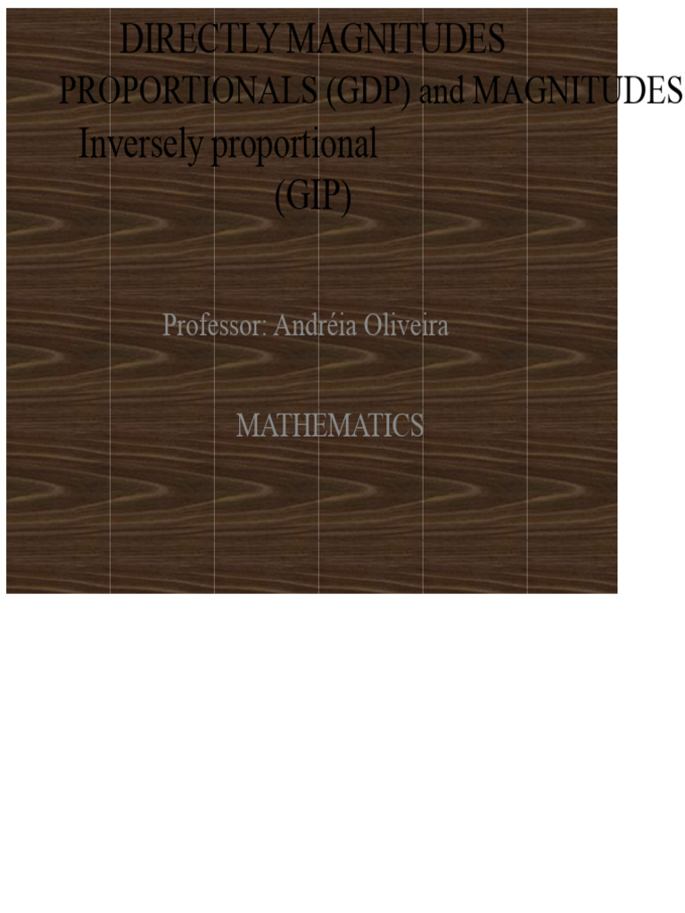SLIDES DIRECTLY PROPORTIONAL QUANTITIES (DPQ) and QUANTITIES | PDF ...