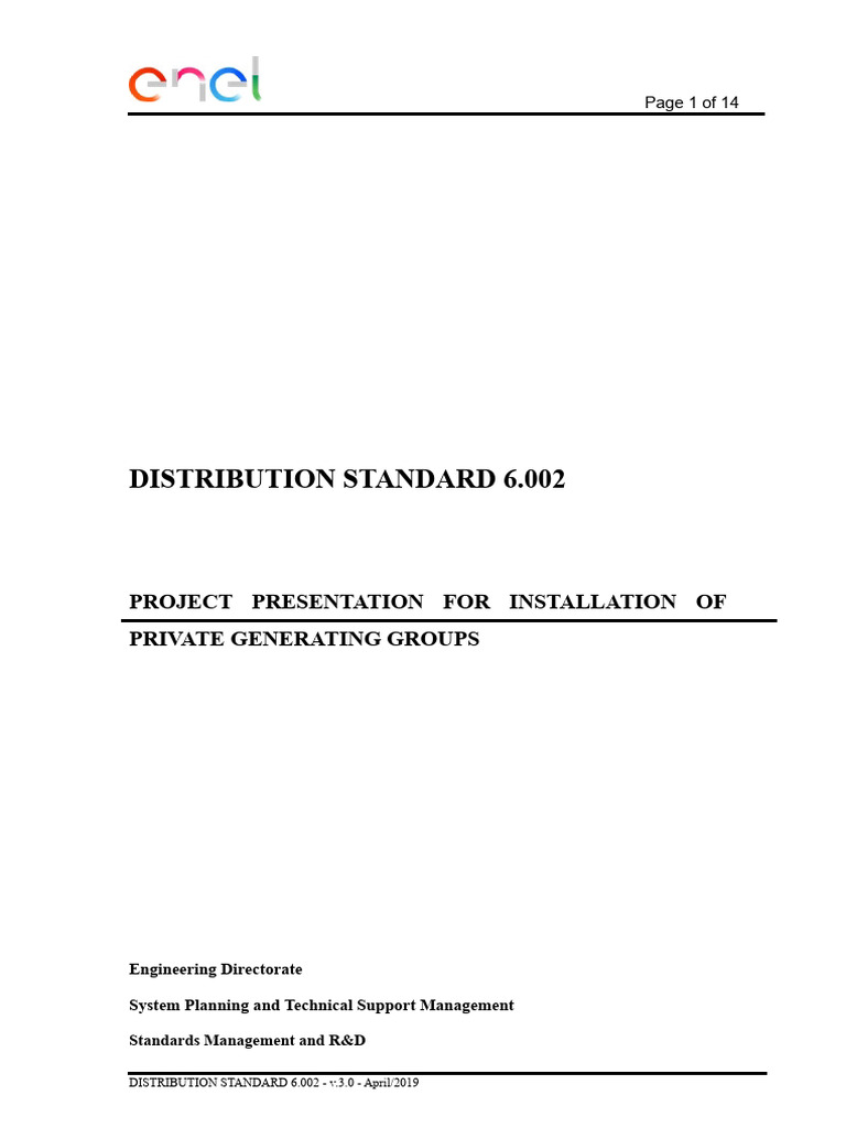 Private Generator Installation Standards | PDF | Electric Generator ...