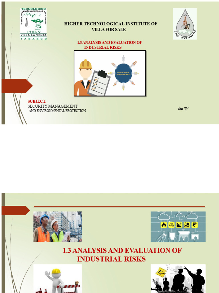 1.3 ANALYSIS AND EVALUATION OF INDUSTRIAL RISKS | PDF | Risk | Risk ...