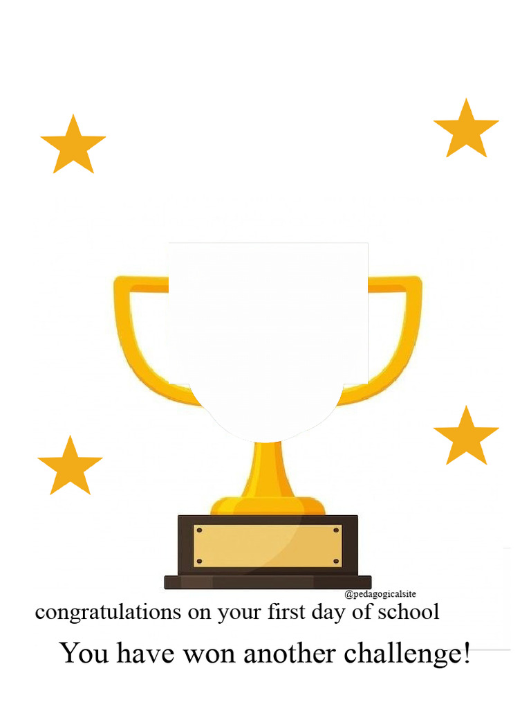 TROPHY - CONGRATULATIONS ON YOUR FIRST DAY OF CLASS! | PDF
