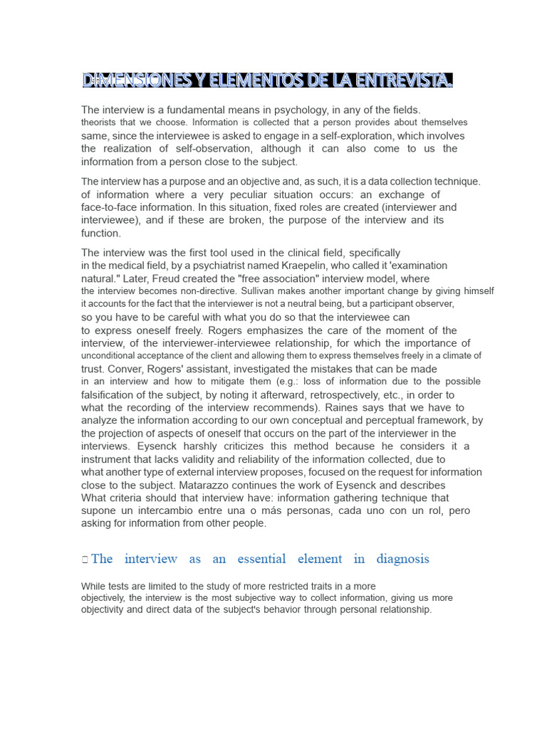Dimensions of the interview.pdf | PDF | Nonverbal Communication ...