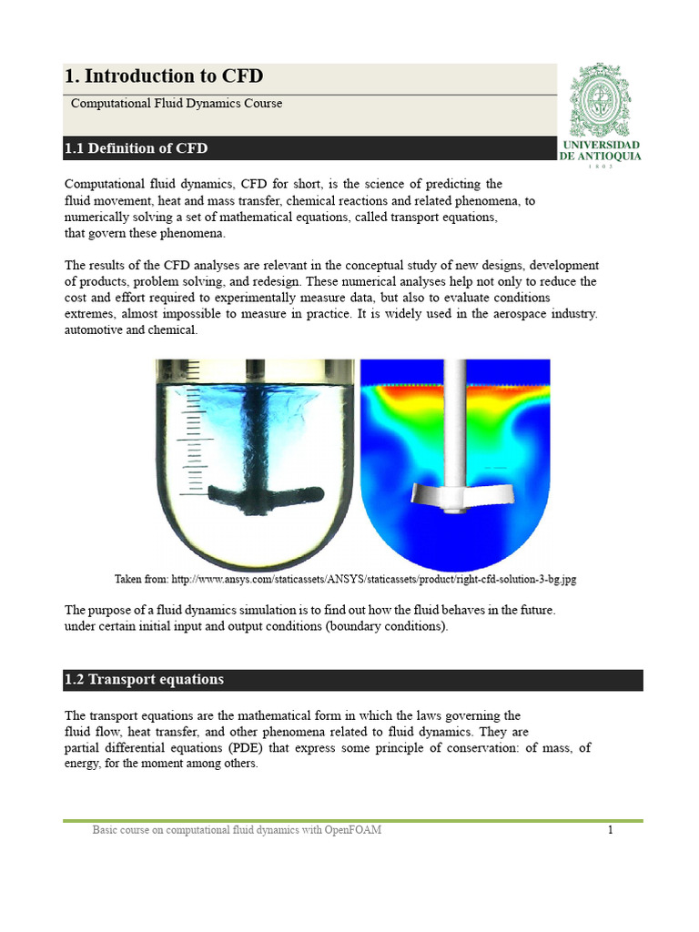 Tutorials of the computational fluid dynamics course with OpenFOAM ...