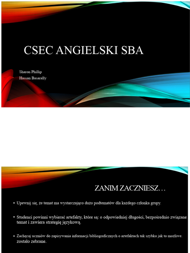 CSEC Angielski SBA | PDF