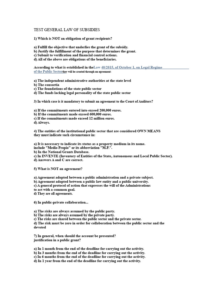 Understanding Public Subsidy Obligations | PDF | Euro | Subsidy