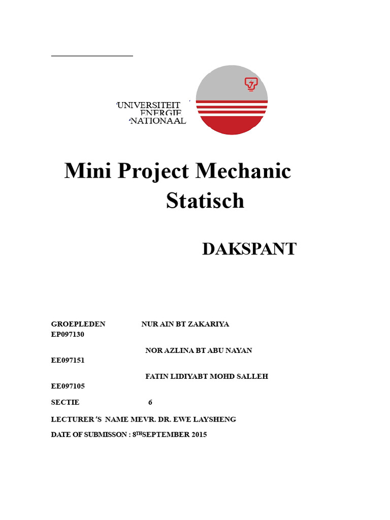 Mini Project Mechanica Statica | PDF