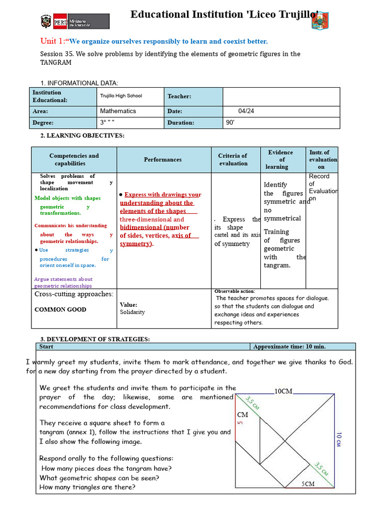 Mathematics - Session 35 - We solve problems by identifying the ...