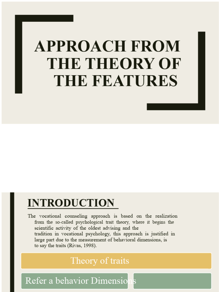 Approach From The T of Traits | PDF | Psychometrics | Psychology