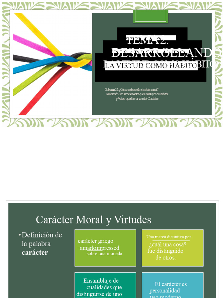 Relación Circular de Actos y Carácter - para LMS | PDF | Virtud | Moralidad