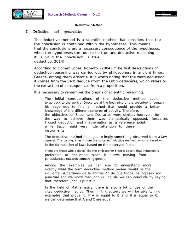 Understanding the Deductive Method in Research | PDF | Deductive Reasoning | Reason
